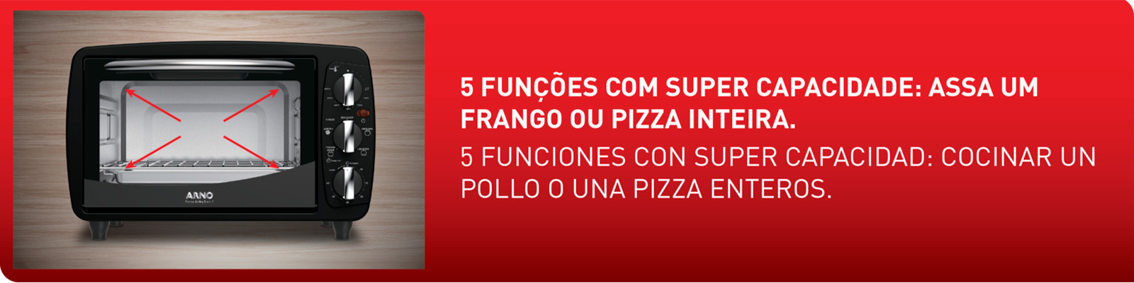 Forno Elétrico 40 Litros Arno For4 Preto 220v - Carrefour